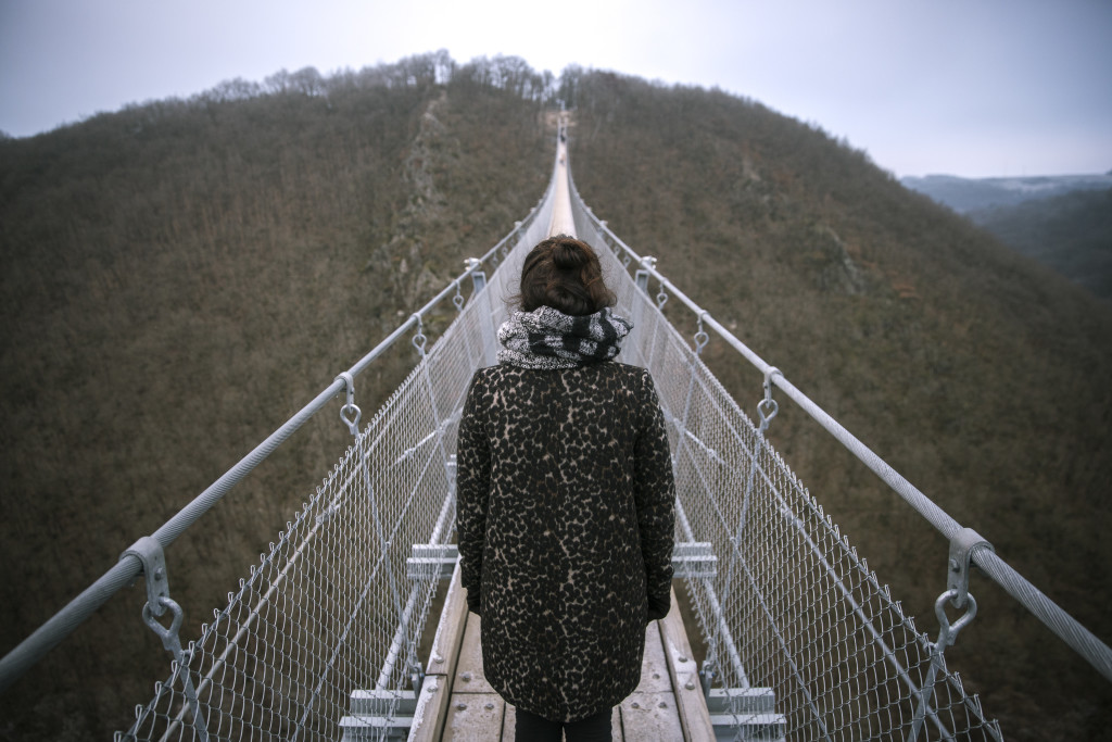 Hängeseilbrücke Geierlay im Winter | Hunsrück Mittelgebirge